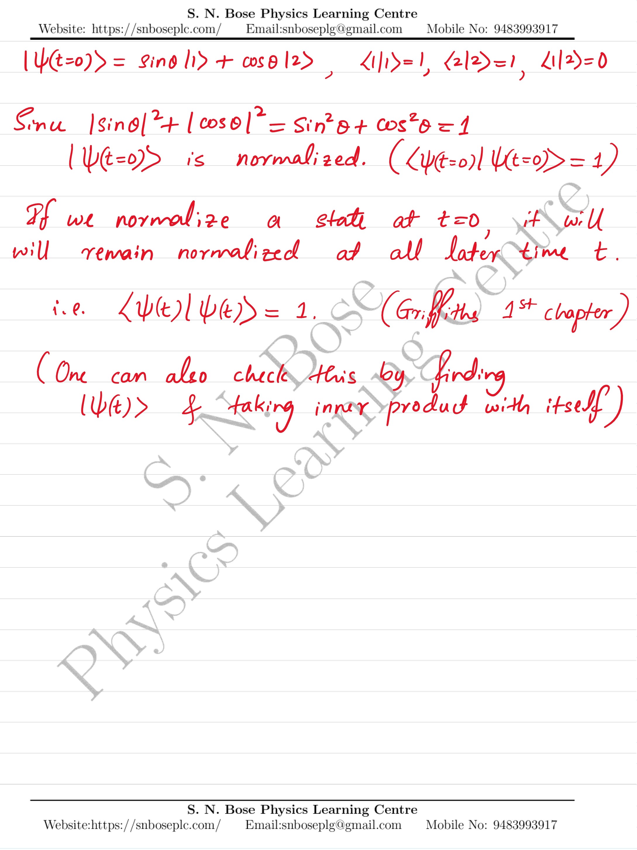 Basics TISE 1D Box and LHO-CSIR - S. N. Bose Physics Learning Center